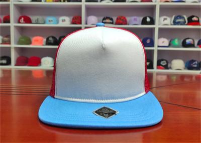 China ISO9001 Blue Bill 5-Panel Baseball Trucker Cap - Custom Logo Embroidery, 56-63cm Adult Sizes, 100pcs MOQ for sale