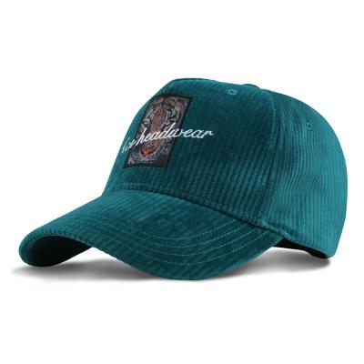 China Custom 58cm Unconstructed Baseball Cap with Plastic Buckle - Corduroy Material & Sublimation Patch Customization for sale