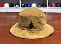 China Custom Corduroy Fisherman Bucket Hat Adjustable 58cm Unisex Pre Curved Visor for sale