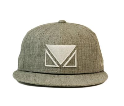 China Custom 3D/Flat Embroidery Unisex Solid Color Cotton Twill Baseball Snapback Flat Brim Cap for sale