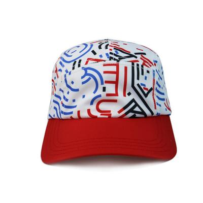 China Custom 5-Panel Sublimation Camper Cap - 100% Polyester with Nylon Webbing Buckle, 48-60cm Size Range for sale