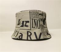 China Custom Graffiti Bucket Fisherman Cap Hat Unisex Soft Cotton 58cm Size for sale