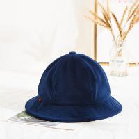 China Navy Blue Custom Logo Winter Bucket Hat 56-58cm Thick Warm Cotton for sale