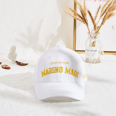 China Embroidery Curved Brim Baseball Cap Adujustable Six Panels for sale