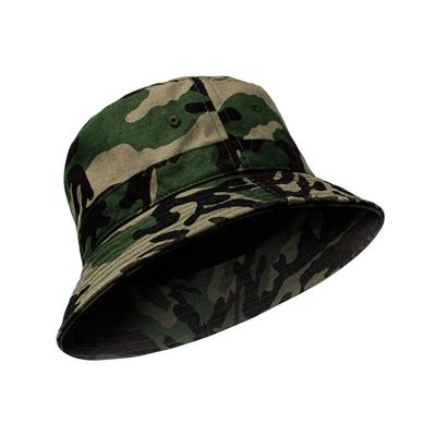China Custom Camouflage Bucket Hat for Field Exploration 58cm Cotton Twill for sale