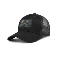 China Custom Six Panel Patch Soft Mesh Trucker Hat with Flat Front Embroidery 58cm for sale
