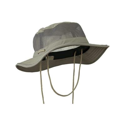 China Custom Breathable Mesh Fishing Bucket Hat 52cm Outdoor Sun Protection Cap for sale