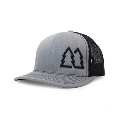 China Custom Embroidered Baseball Caps 58cm Six-Panel Trucker Mesh Hat with 7-8cm Curved Brim for sale