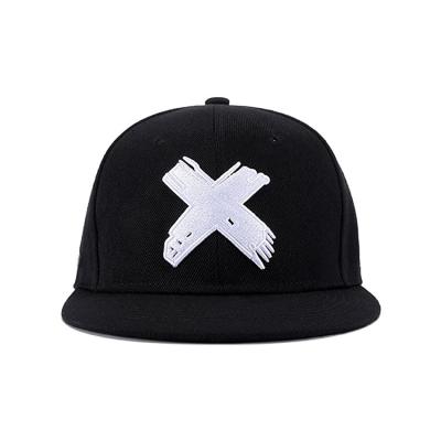 China Custom Six Panel 8cm Long Flat Brim Snapback Hat with Metal Buckle 58cm for sale