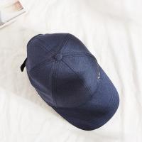 China Custom Blue Structured Baseball Cap Quick Dry 6 Panel Reflective Logo Adult Size 58-62cm for sale