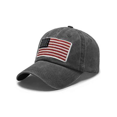 China Custom Embroidered USA Logo Trucker Cap - 6-Panel Curved Brim Design, Adult Sizes 56-63cm with Metal Buckle Closure for sale