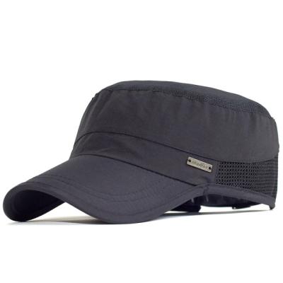 China Military Cadet Cap 58cm Circumference with Quick-Dry Mesh and 7-8cm Curved Brim for Outdoor Sports for sale