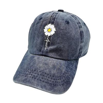 China Custom 58cm Cotton Dad Hat Embroidered Printed Baseball Cap Unstructured 6 Panel for sale