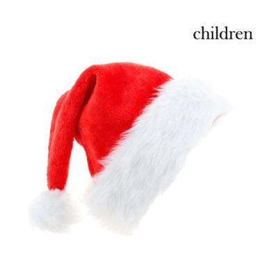 China LED Luminous Santa Claus Hat for Children Adults 56cm Christmas Party Cap for sale