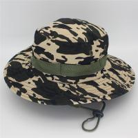 China Custom Camouflage Mesh Bucket Hat for Hunting Hiking 58cm Cotton Polyester for sale