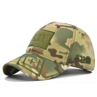 China Custom Camo Baseball Cap 58cm Adjustable Army Military Hat Curved Brim Unisex for sale