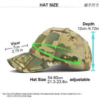 China Custom Camo Baseball Cap 58cm Adjustable Army Military Hat Curved Brim Unisex for sale