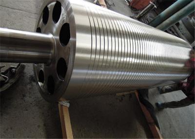 China Paper Making Grooved Press Roller Paper Machine Rolls Cast Iron for sale