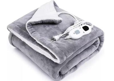 China 150x110cm Electric Heating Blanket with 35-40W Power and Machine Washable Flannel for Home Office Use for sale