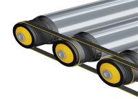 China Corrosion Resistant Lightweight Rubber Disc Return Roller With Multi Labyrinth Seal For Mining Conveyor for sale