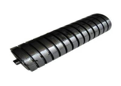 China Mining Equipment Supporting Roller 159mm Diameter 35 Degree Slot Angle Durable Steel Roller for sale