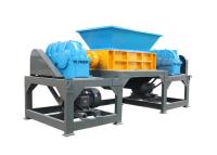China Double Shaft Metal Shredder Machine 500-1200 kg/h Capacity with 600-1000mm Shredding Chamber for sale