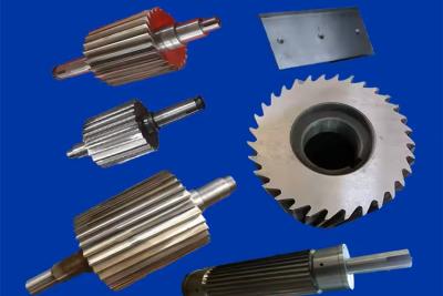 China Customized Alloy Rotary Pelletizing Knife for Waste Plastic Cutting 100-200mm for sale