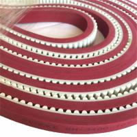 China Synchronous PU Timing Belt with Red Adhesive - Temperature Range -20°C to +80°C, Working Pressure ≤32Mpa for sale