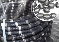 China Vacuum Sintered Diamond Wire Saw Beads 6-12mm Diameter with 10-40 Hour Lifespan for Stone Quarrying for sale