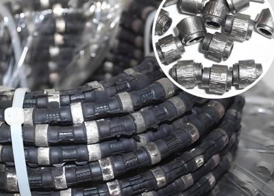China Vacuum Sintered Diamond Wire Saw Beads 6-12mm Diameter with 10-40 Hour Lifespan for Stone Quarrying for sale