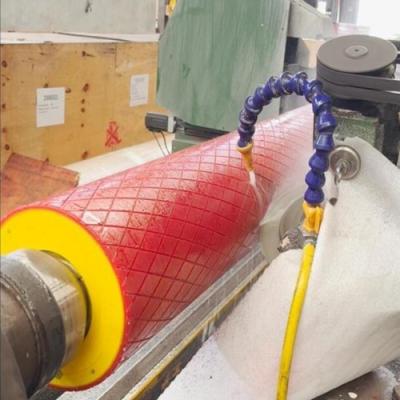 China Photovoltaic Industrial Rubber Roller 3000m/min Speed 13000mm Face Length Custom Synthetic Rubber Covered for sale