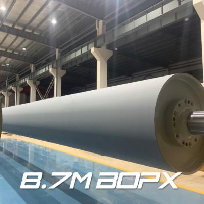 China Grey Corona Roller 70-75 Shore A Hardness 4mm Silicone Thickness for BOPET Film Treatment for sale