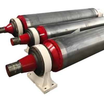 China Vacuum Suction Press Roll 30-40mm Rubber Coating 4mm Drilled Holes for Paper Machine for sale