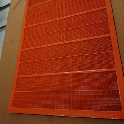 China Orange PU Screen Panel 0.5mm Mesh 1040x700mm for Wet Sieving High Wear Resistance for sale