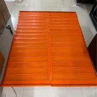 China Red PU Screen Mat 5.0mm Mesh High Wear Resistance Quick Installation 1040x700mm for Coarse Aggregate for sale