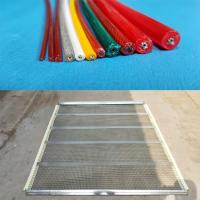 China 3x5mm Polyurethane Screen Mesh with Stainless Steel Wire Reinforced for Quarry Screening for sale