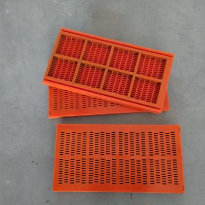 China Polyurethane Dewatering Screen Panel 30mm 40mm 50mm Thickness Anti-Adhesion for Mining Shaker for sale