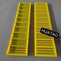 China Polyurethane Screen Mesh 0.3x12 Slot Steel Frame High Wear Resistance Quarrying Limestone for sale