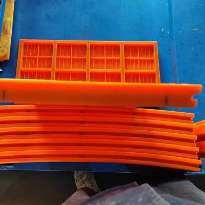 China HUATAO WS 85 Wear-Resistant Polyurethane Screen 305x305mm Rail Seat for Iron Ore Mining for sale