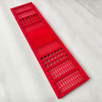 China 30mm Red Polyurethane Tensioned Screen Mat for Mining High Wear Resistance 3-50mm Hole for sale