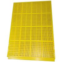 China 30mm Yellow Polyurethane Screen Mat 2mm Wire Mesh High Wear Resistance Mining for sale