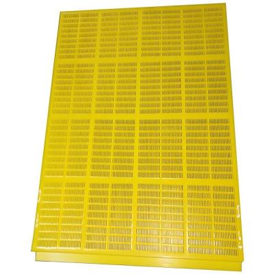 China 30mm Yellow Polyurethane Screen Mat 2mm Wire Mesh High Wear Resistance Mining for sale