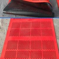 China 1.25m Width Self-Cleaning Rubber Panel for Vibrating Screens 6-16mm Thickness Red Soft Black Hard Sections for sale