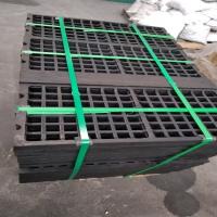 China Mining Rubber Screen Panel 305x610mm 80 Shore Hardness Cutter Apertures Wet Ore Processing for sale