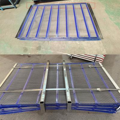 China Self-Cleaning Screen Mesh Stainless Steel 1-5mm Aperture Wrap Edge with PU Strip for Vibrating Screens for sale