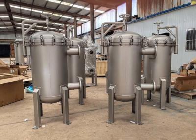 China 25 Micron Stainless Steel Multi Bag Filter 304 316L 4 Bag 1000mm Height for sale