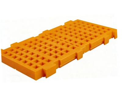 China Custom 610x300x50mm Red Modular Rubber Screen Mat for Iron Ore Classification ASTM Technical for sale