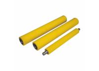 China Rubber Disc Conveyor Roller Yellow Ring Wet Sand Conveyor Supporting System for sale