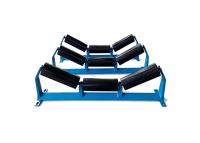 China Mine Bulk Material Conveyor Rubber Disc Support Idler for sale