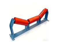 China Rubber Disc Conveyor Roller Yellow Ring Wet Sand Conveyor Supporting System for sale